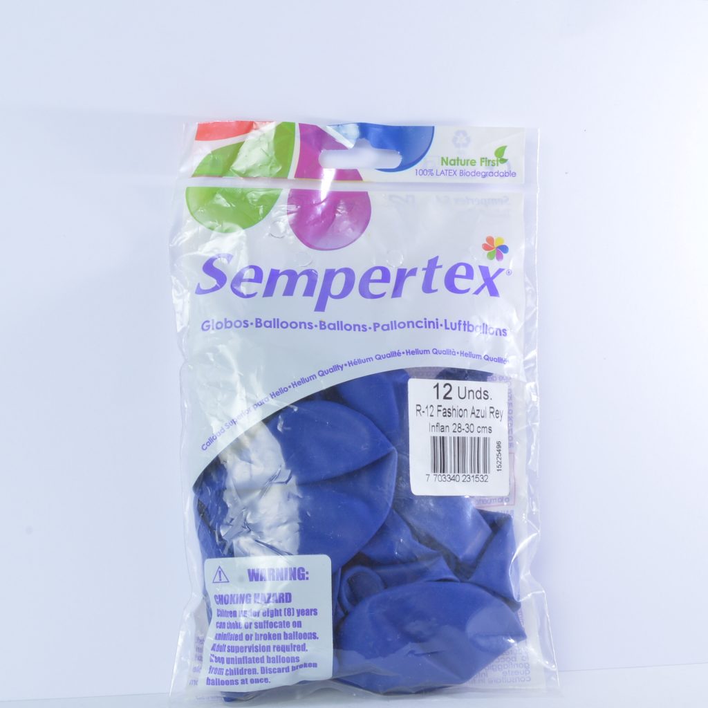 GLOBOS SEMPERTEX AZUL REY R-12 * 12 UNIDADES - FASHION - Occidente ...