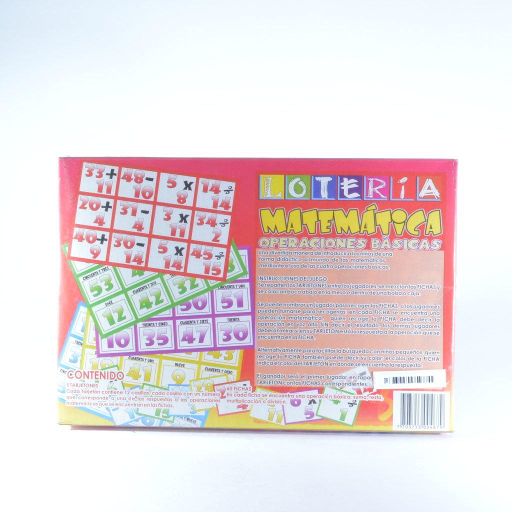 LOTERIA MATEMATICAS - Occidente Papelería