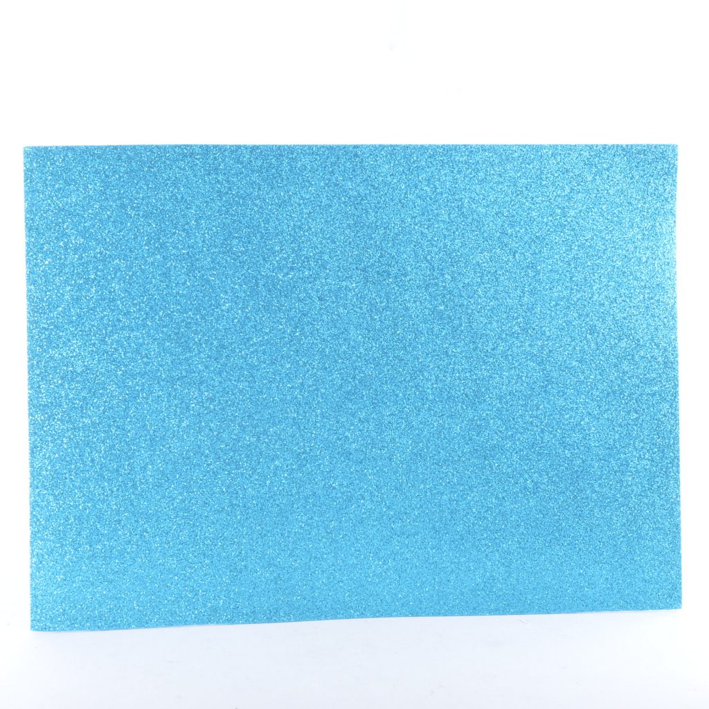 FOAMI ESCARCHADO 1/8 AZUL CLARITO - Occidente Papelería
