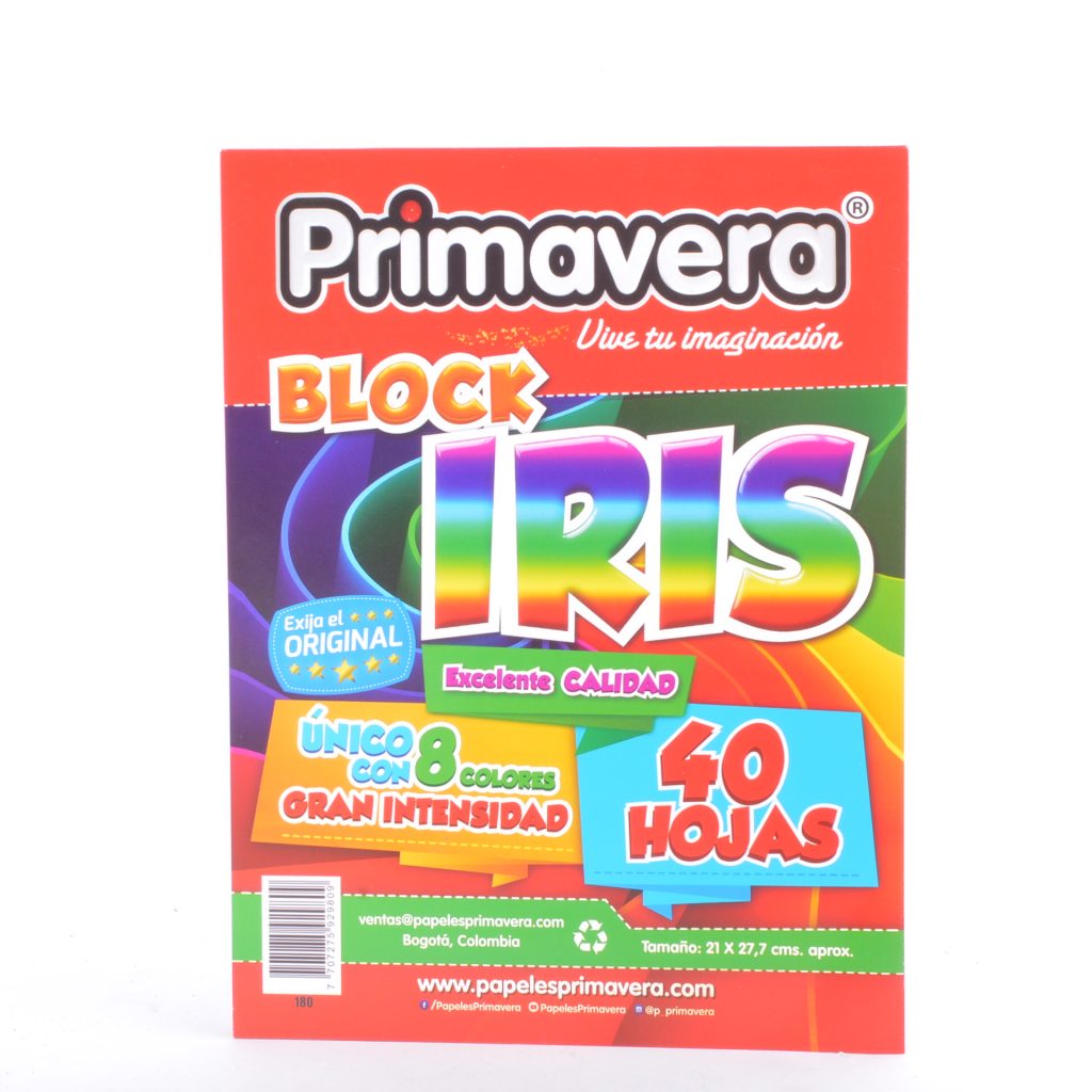 BLOCK IRIS * 35 HOJAS PRIMAVERA - Occidente Papelería
